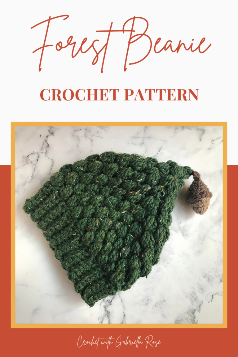 Forest Sprite Crochet Beanie Pattern - Crochet with Gabriella Rose